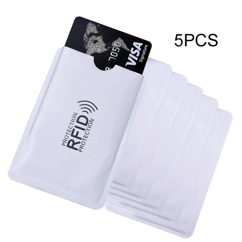 RFID-Bank-Card-Cover-Case-5-PCS-White-Aluminum-Anti-Piracy-Protective ...