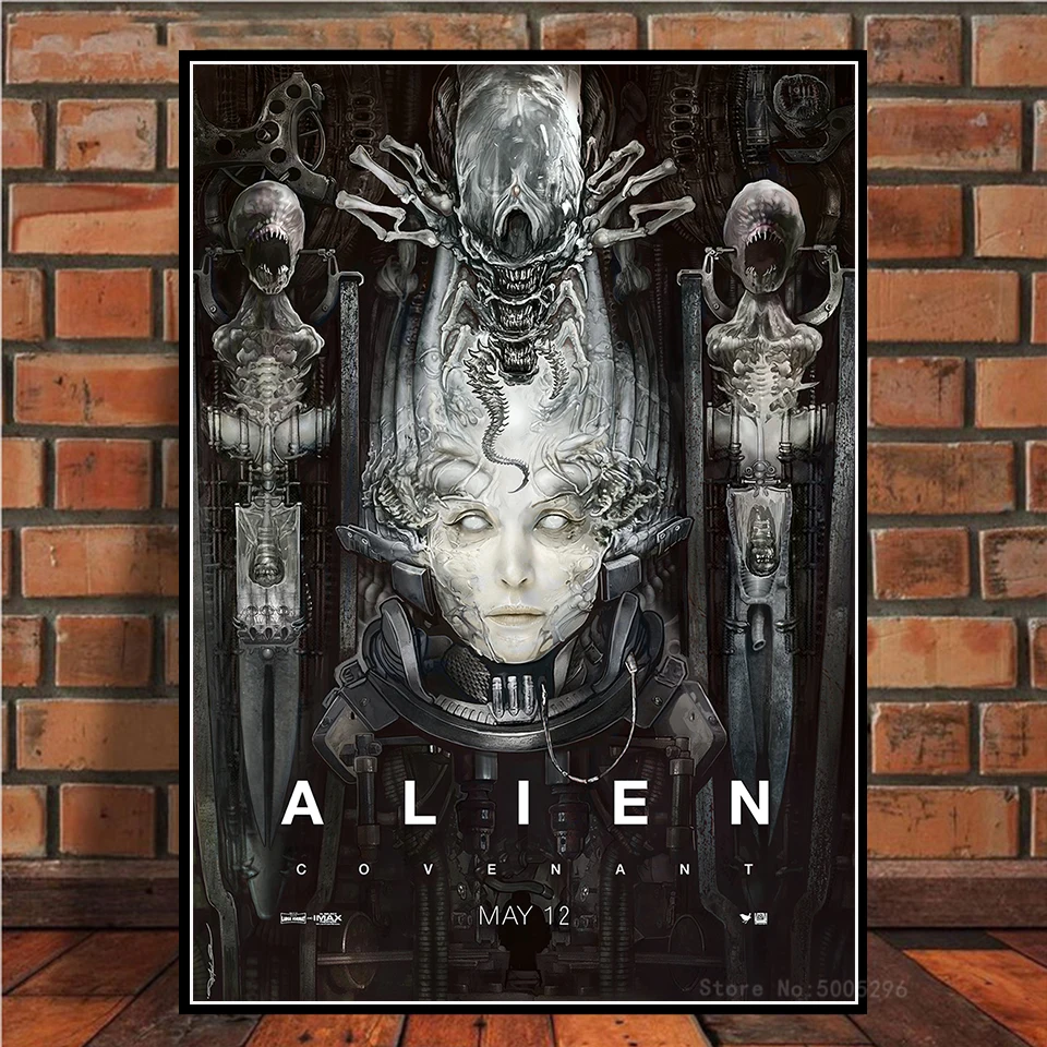 Tableau - Toile,Affiches et imprimés d'horreur Hr Giger Li II,peinture ...