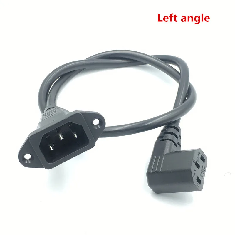 IEC320 C14 to C13 Extension cord,C14 with screw holes and C13 Right ...