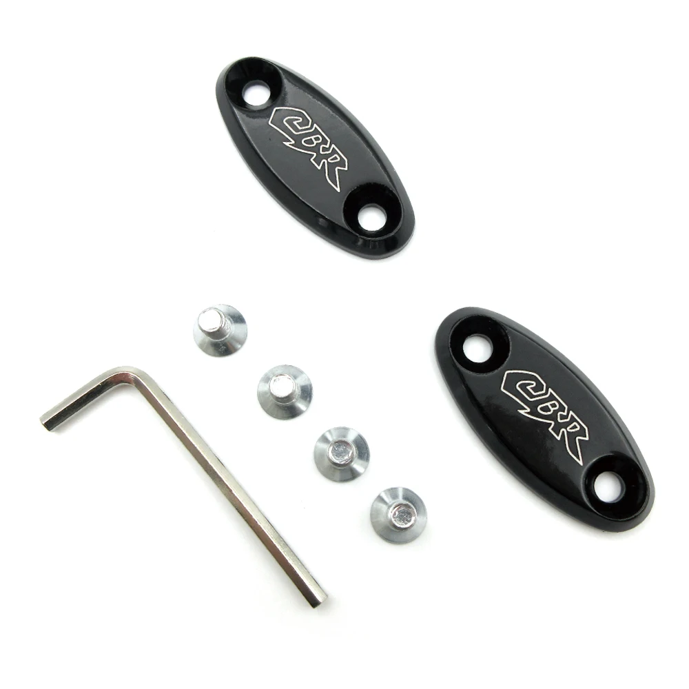 Mirror-Block-Off-Cap-Mirror-Base-Plates-Cover-For-Honda-CBR600-F4-F4i ...