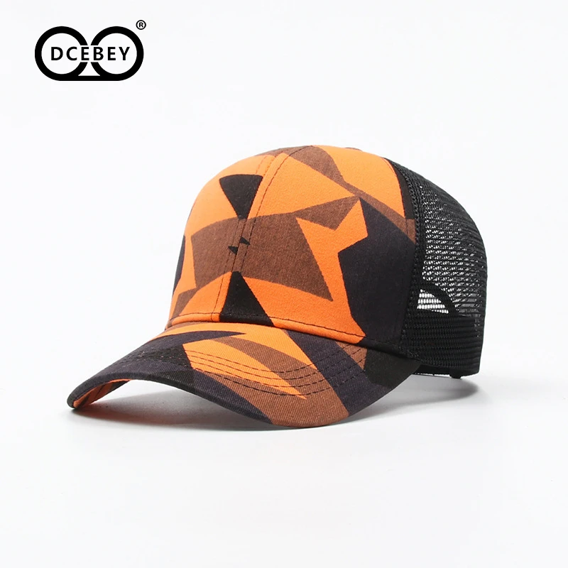 【DCEBEY】2020 New Design Splicing Triangles Print Cotton Baseball Caps ...