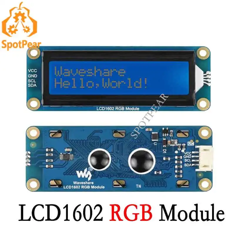 LCD1602 디스플레이 모듈 RGB 백라이트 12C Bus Screen LCD, Arduino Raspberry Pi Pico ...