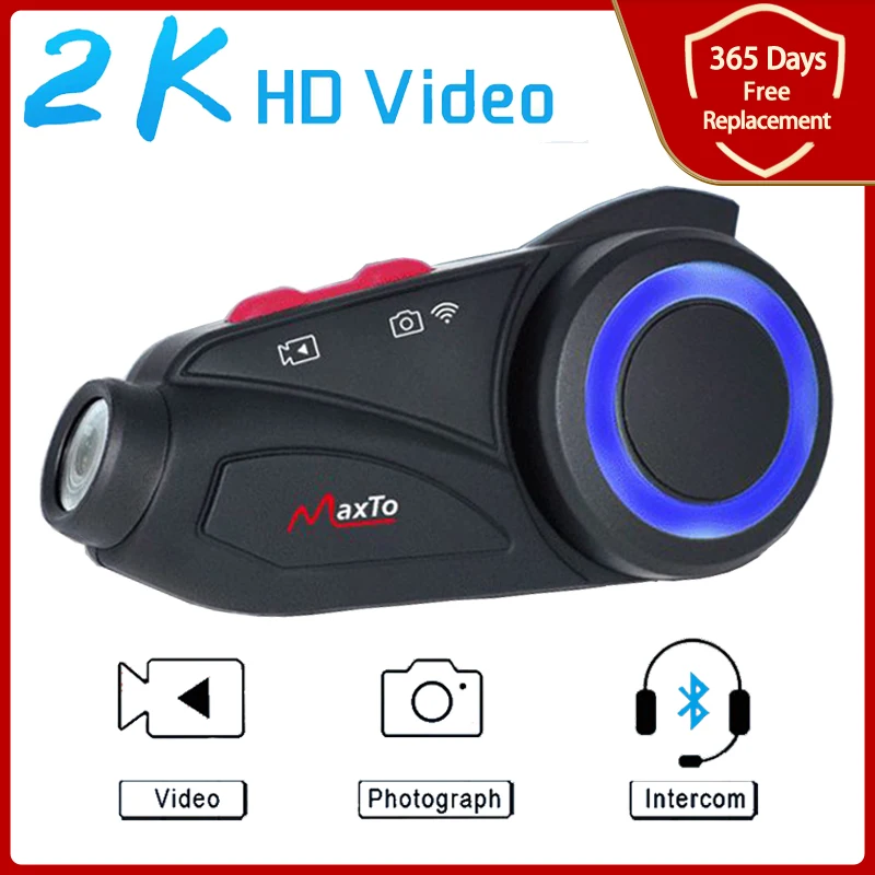 Maxto M3S Motorcycle Bluetooth Helmet Headset Intercom Waterproof Sony ...