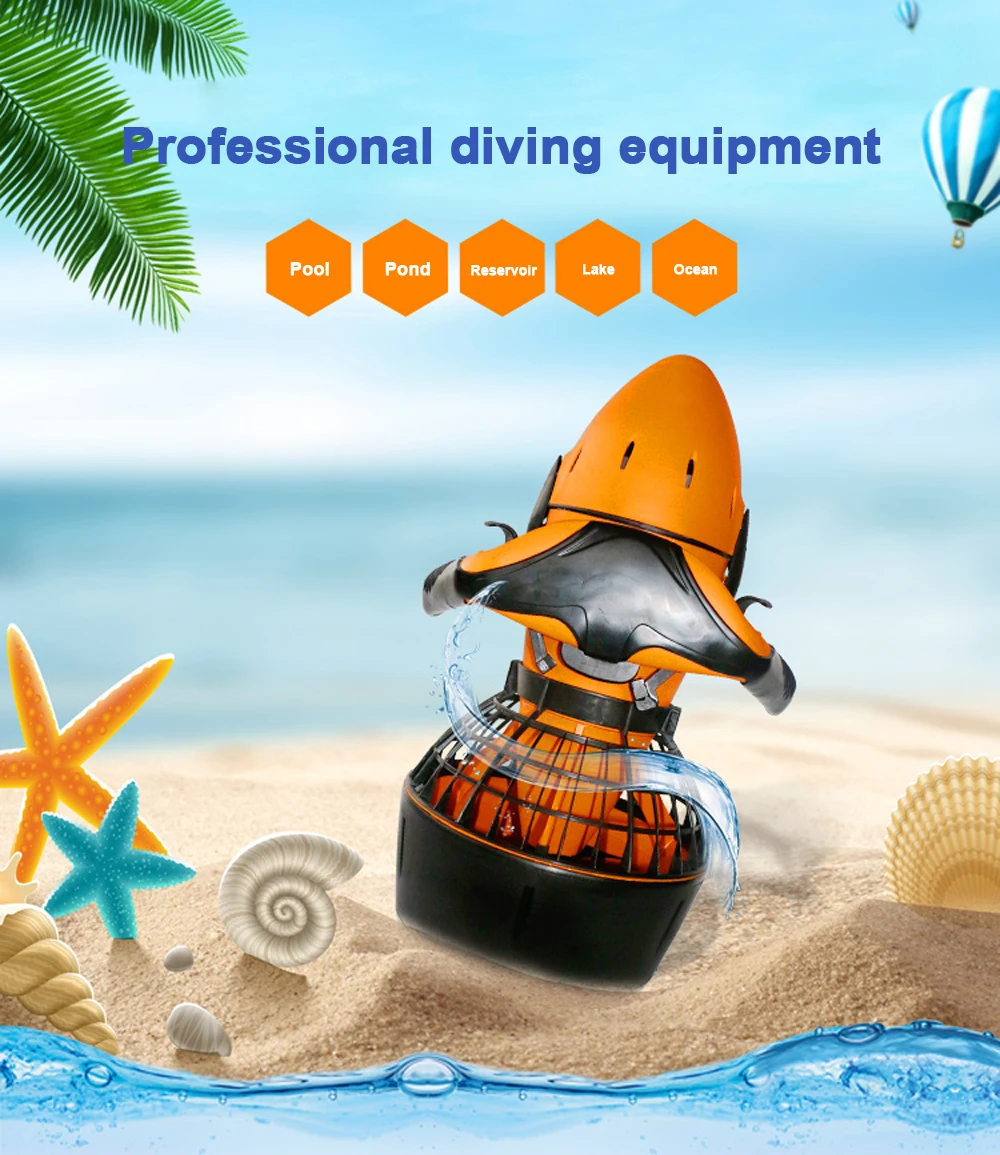 Outdoor Motion Water Pool Sea Scooter 300W Underwater Dual Speed Water ...