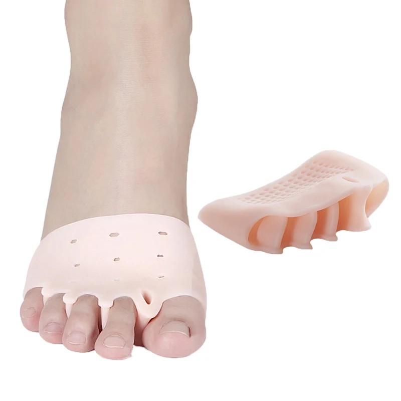 2pcs Silicone Comfortable Toe Braces 3/5holes Hallux Valgus ...