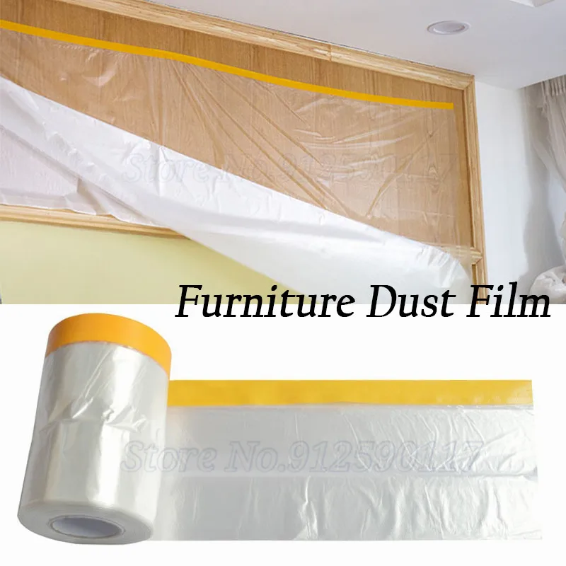 20Meter-Furniture-Dust-proof-Masking-Tape-Plastic-Drop-Cloth-Wardrobe ...