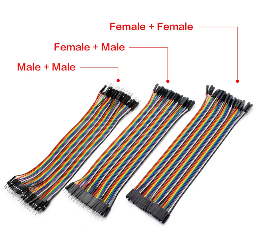 Female to Female-30cm-40pin -fils de raccordement arduino Dupont ...