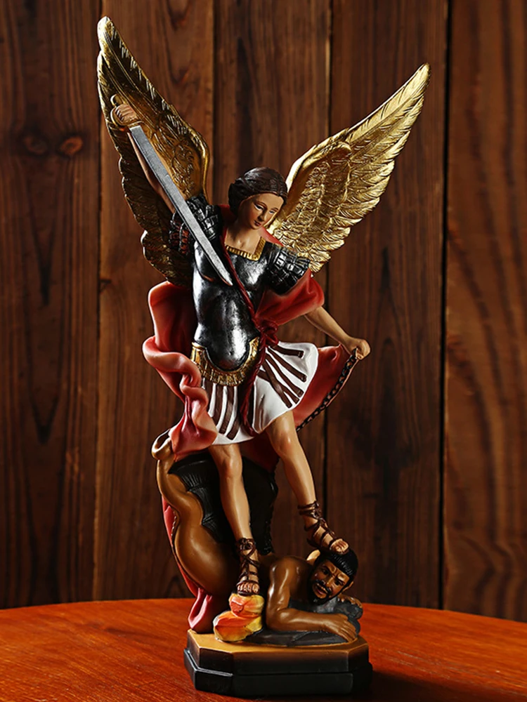 NEW-Angel-and-Demon-Battle-Statue-Home-Garden-Resin-Figurine-Ornament ...