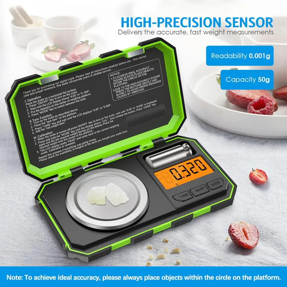 Other Home & Living - 0.001g 50g Mini Digital Scale Milligram Scale ...