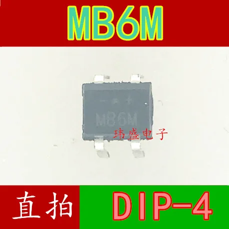 10 Uds MB6M DIP 4 600V/0.5A|Accesorios de tablero de demostración ...