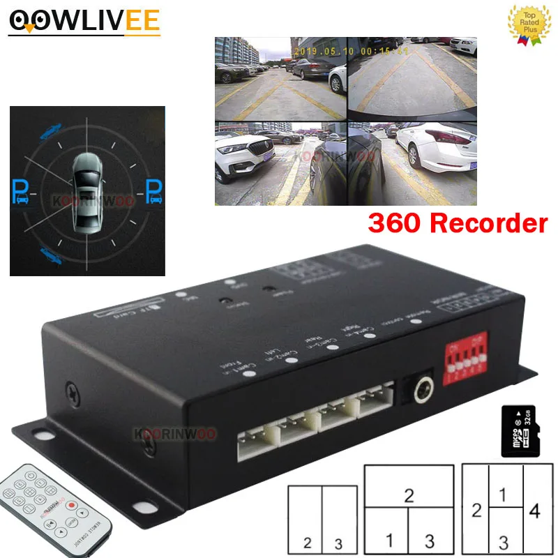 Oowlivee Intelligent Car Dvr Recorder 360 Parking 4 Trigger Switch ...