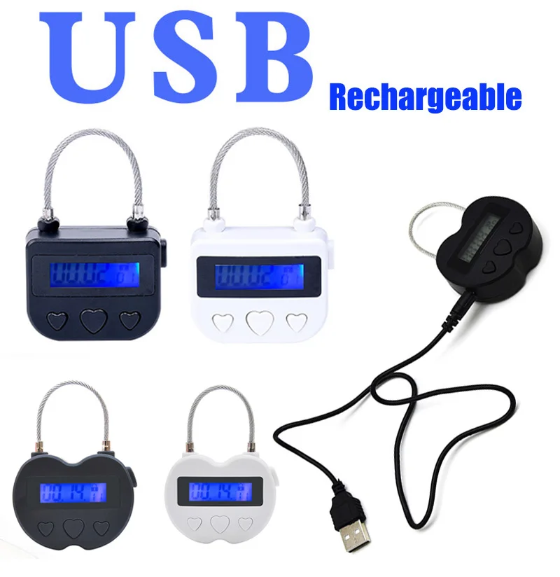 USB Rechargeable Time Lock For Fetish Handcuff Mouth Gag Restraint ...
