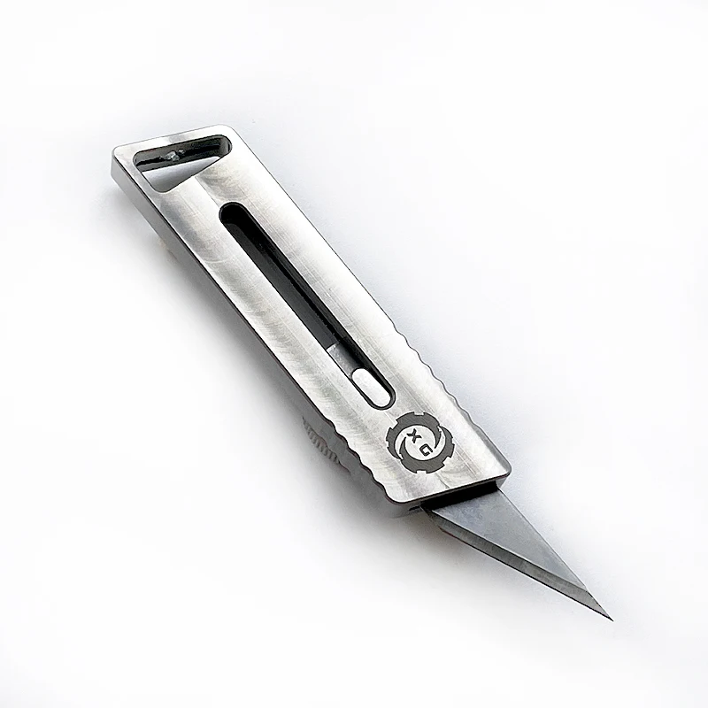 Titanium Alloy Integral Frame Structure EDC Mini Portable Box Cutter ...