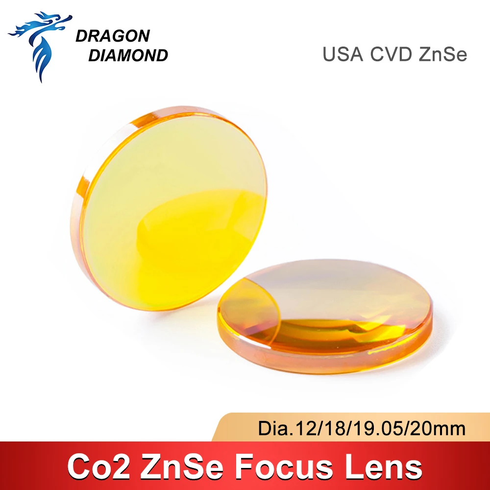 5pcs/Lot Co2 Laser Focus Lens USA CVD ZnSe 12mm 15mm 18mm 19.05mm 20mm ...