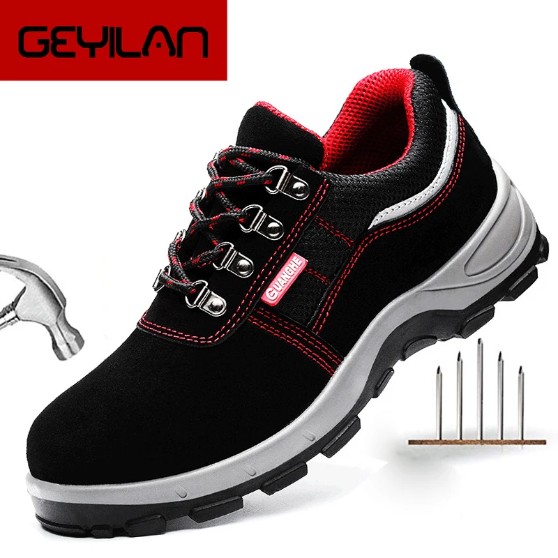 Botas de segurança do trabalho para homens, com biqueira de aço, solado ...