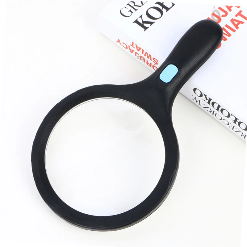 138mm-Large-Handheld-Magnifier-Magnifying-Glass-With-12-LED-Light-and ...