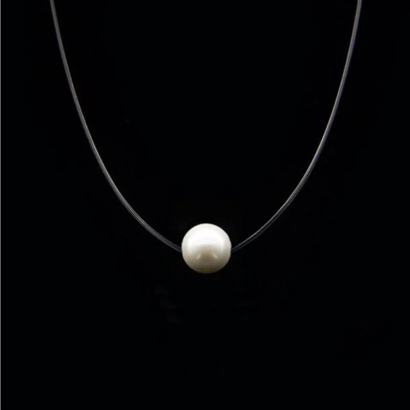 Yungqi-Female-Round-Imitate-Pearl-Invisible-Chain-Choker-Necklace ...