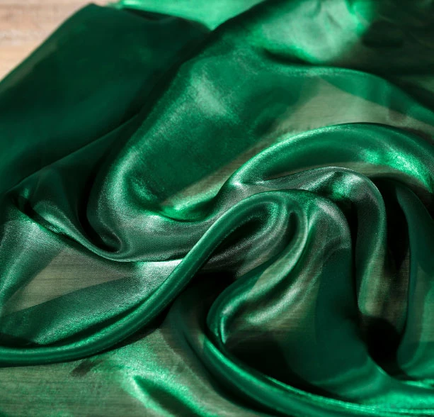 Emerald Green Satin Fabric