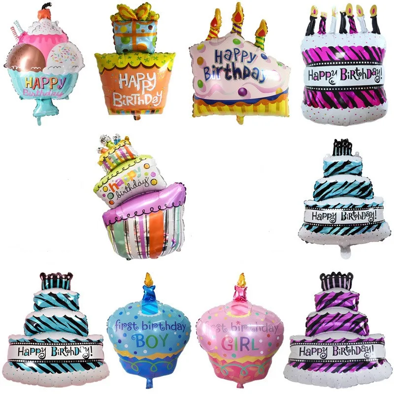 Cake-Happy-Birthday-Foil-Balloons-for-Baby-Kids-Birthday-Party ...