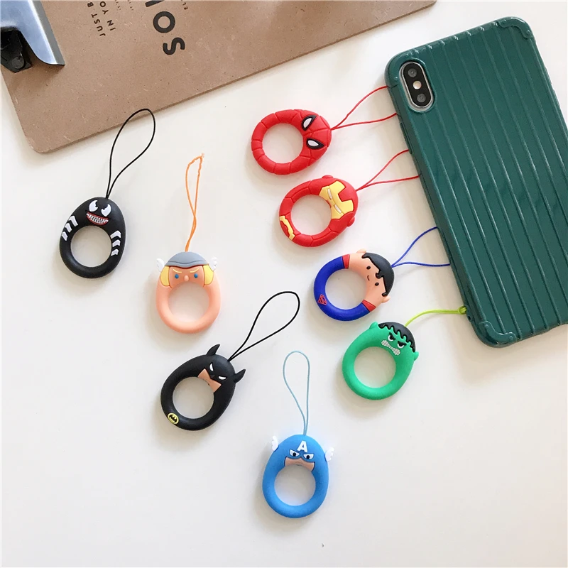 Hero series Cartoon phone strap Silicone Pendant Mobile Phone Straps ...
