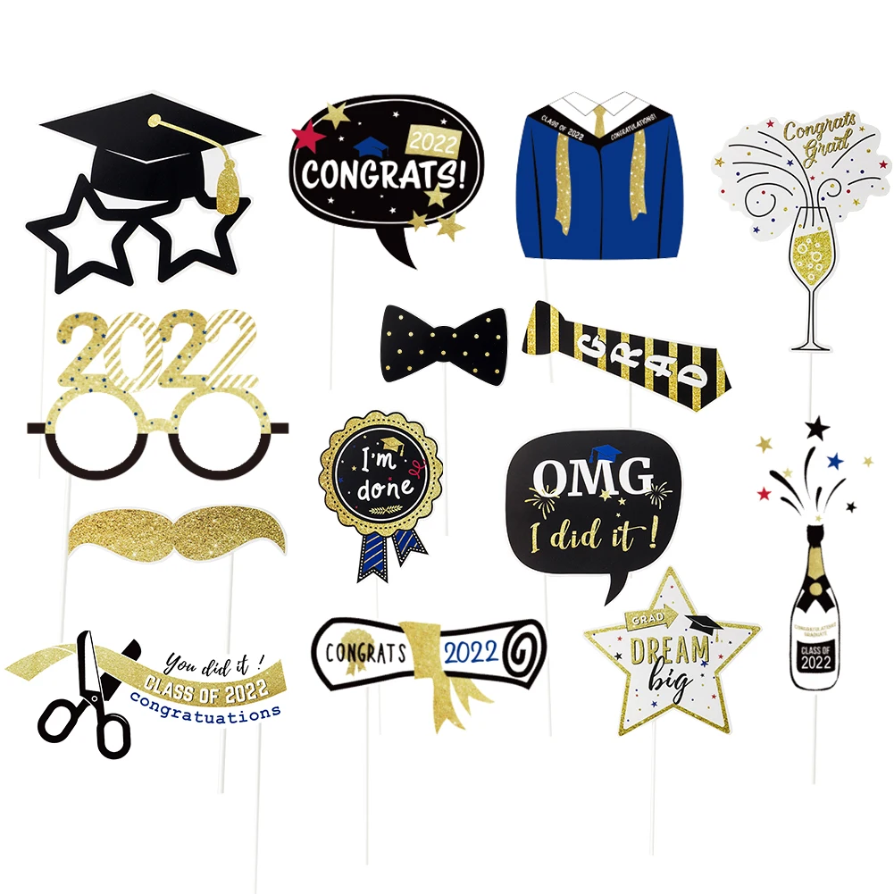 Graduation Photo Booth Props Graduation 2022 Party Decorations Congrats ...