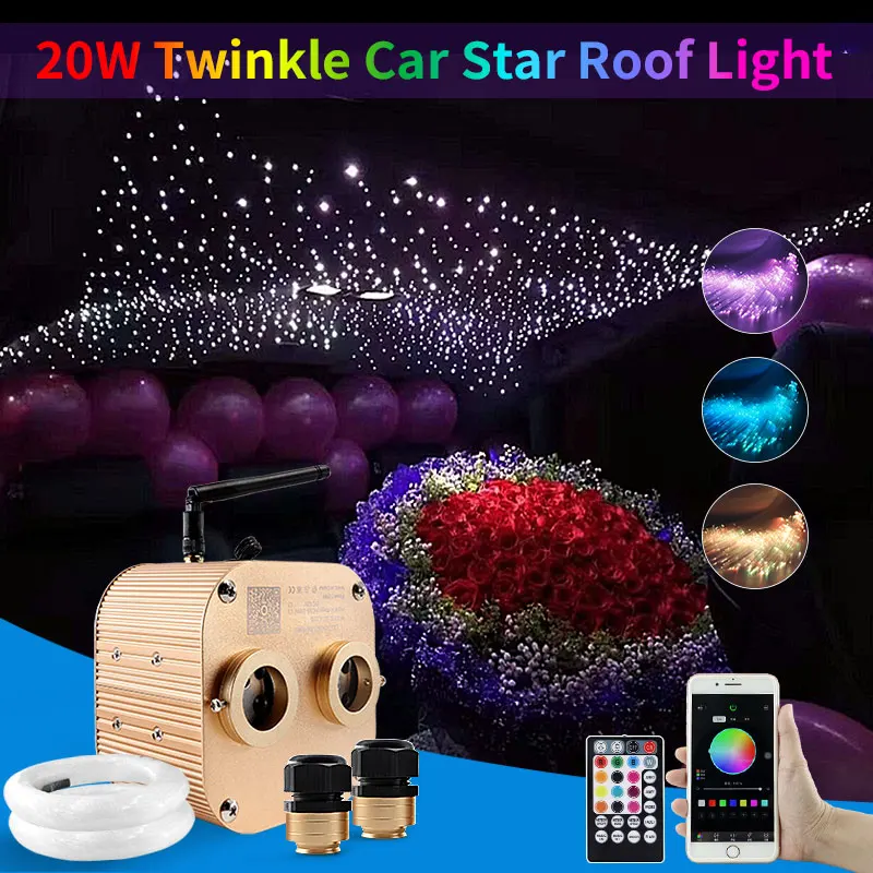 20W Twinkle Effect Car Star Roof Light LED Starry Sky Ceiling Lights ...