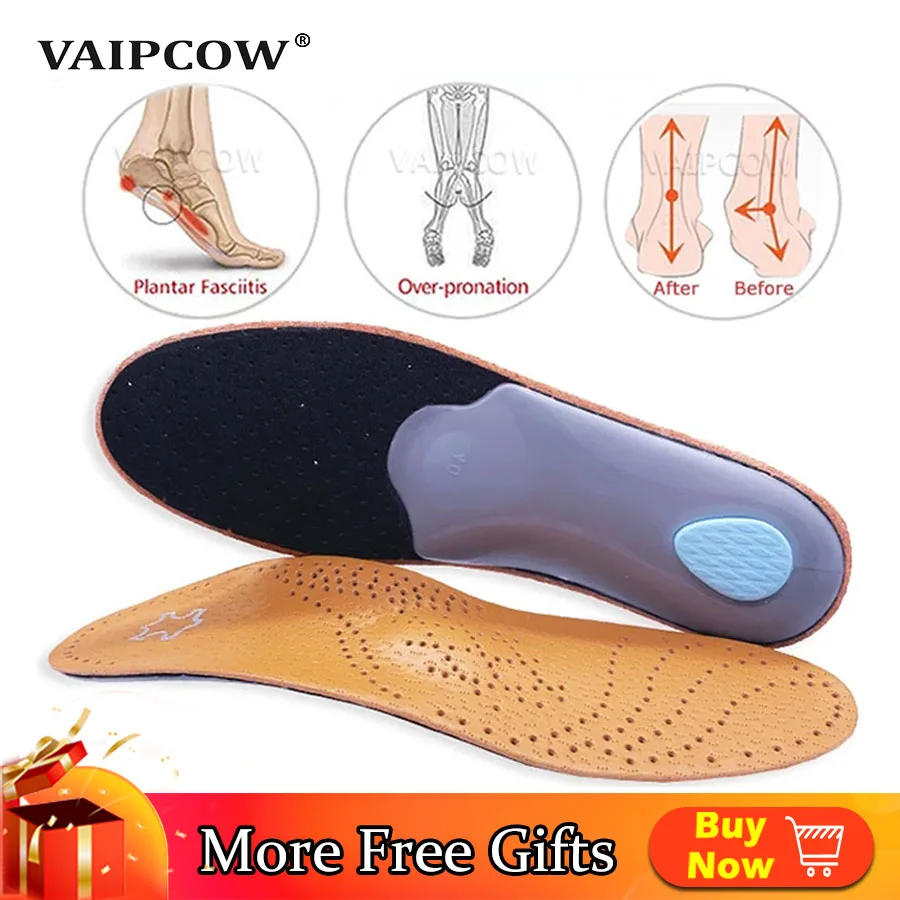 Orthotic Insole Leather Orthotics Insoles For Flat Foot Arch Support ...