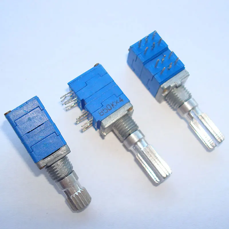1 piece 09 type 4-channel precision potentiometer B50K×4 flower shaft ...