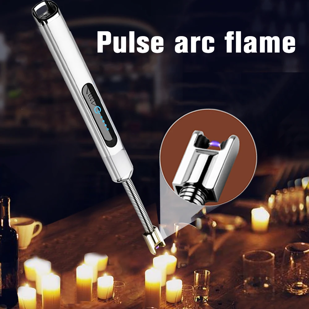 360-Rotation-USB-Plasma-Arc-Lighter-Long-Rechargeable-Cigarette ...