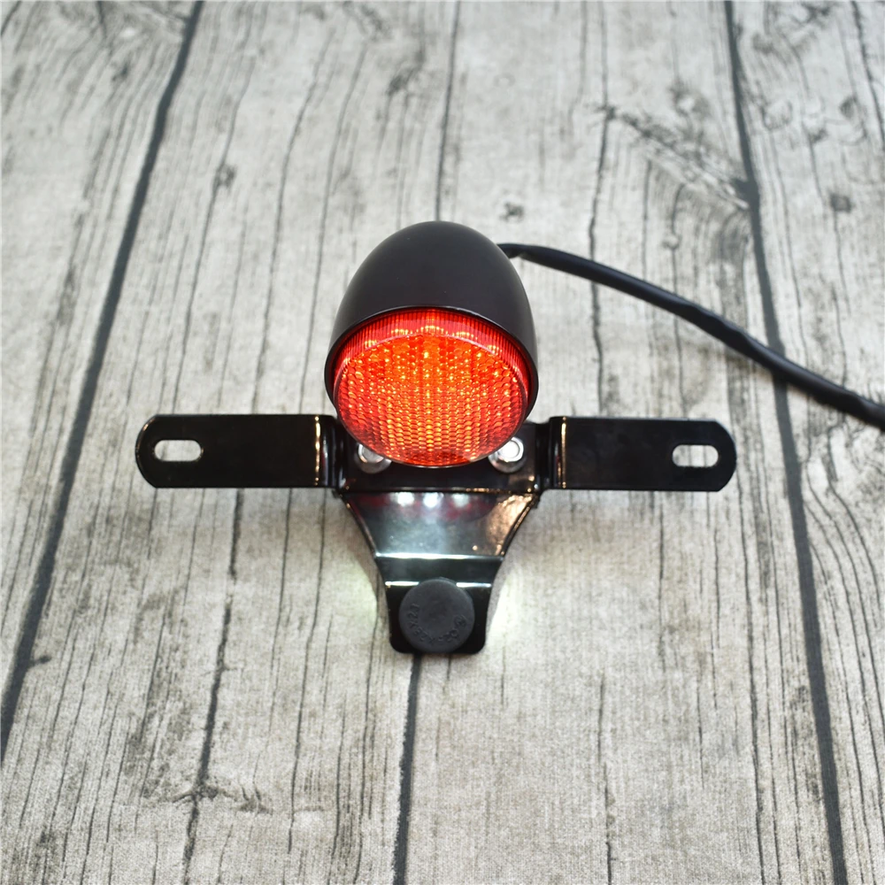 Retro Motorcycle LED Tail Light Aluminum Alloy Brake Lamp Modified ...