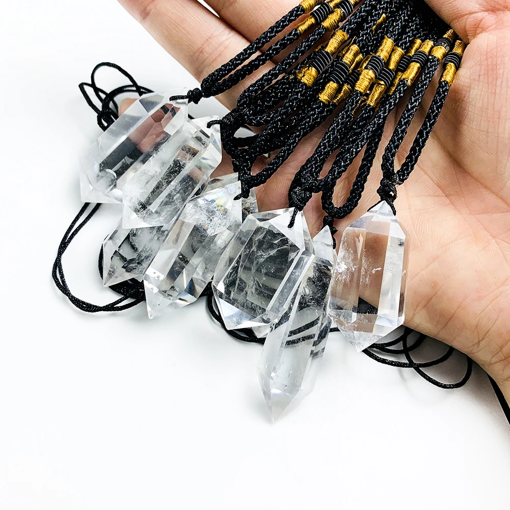 Quartz Crystal Pendant Necklace | Clear Crystal Quartz Pendulum ...