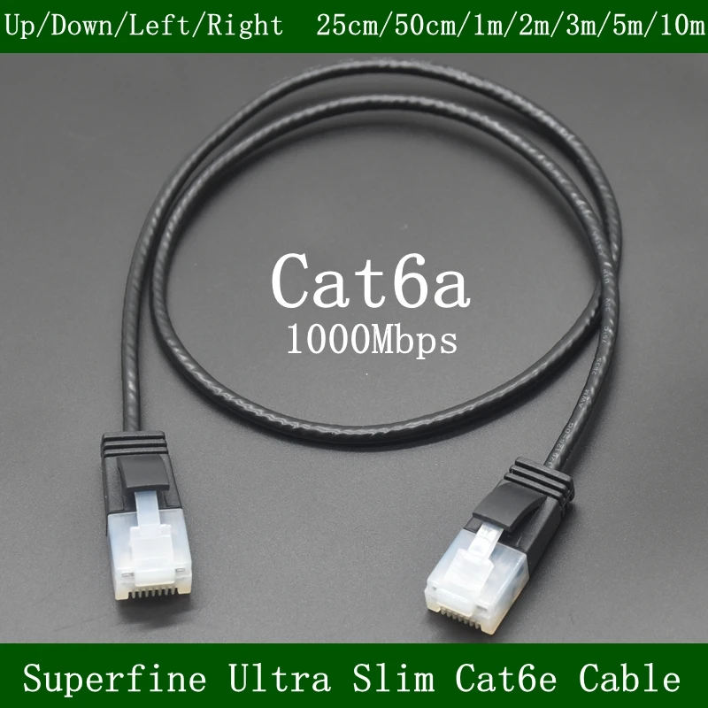 Superfine Ultra Slim Cat6 Ethernet Cable RJ45 Right Left Up Down 90 ...