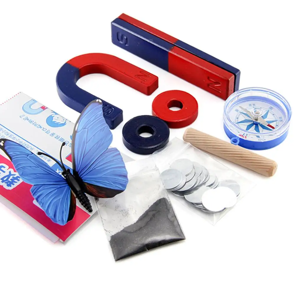 Physical-Bar-Ring-Horseshoe-Compass-Magnets-Physics-Science-Experiment ...