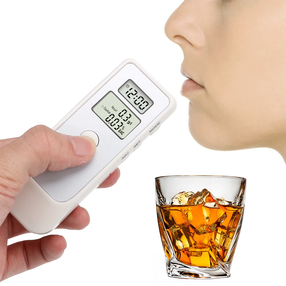 Generic Breathalyzer Portable Alcohol Detector With Clock Backlight LCD ...