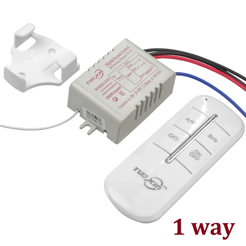 220v Wireless Digital Remote Control Switch 3 Way - 1/2/3/4 Control ...