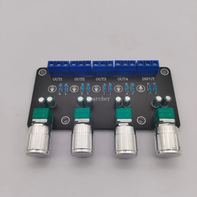 1-input-4-output-audio-signal-splitter-volume-knob-independent-control ...