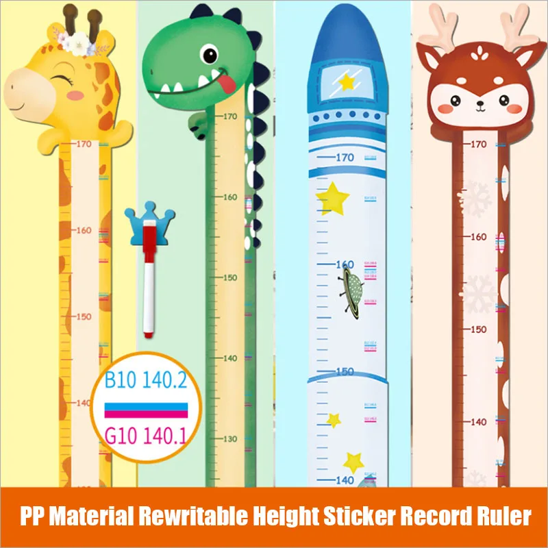 1pc 4 Styles Cartoons Height Sticker Height Measure Recording For Kids ...