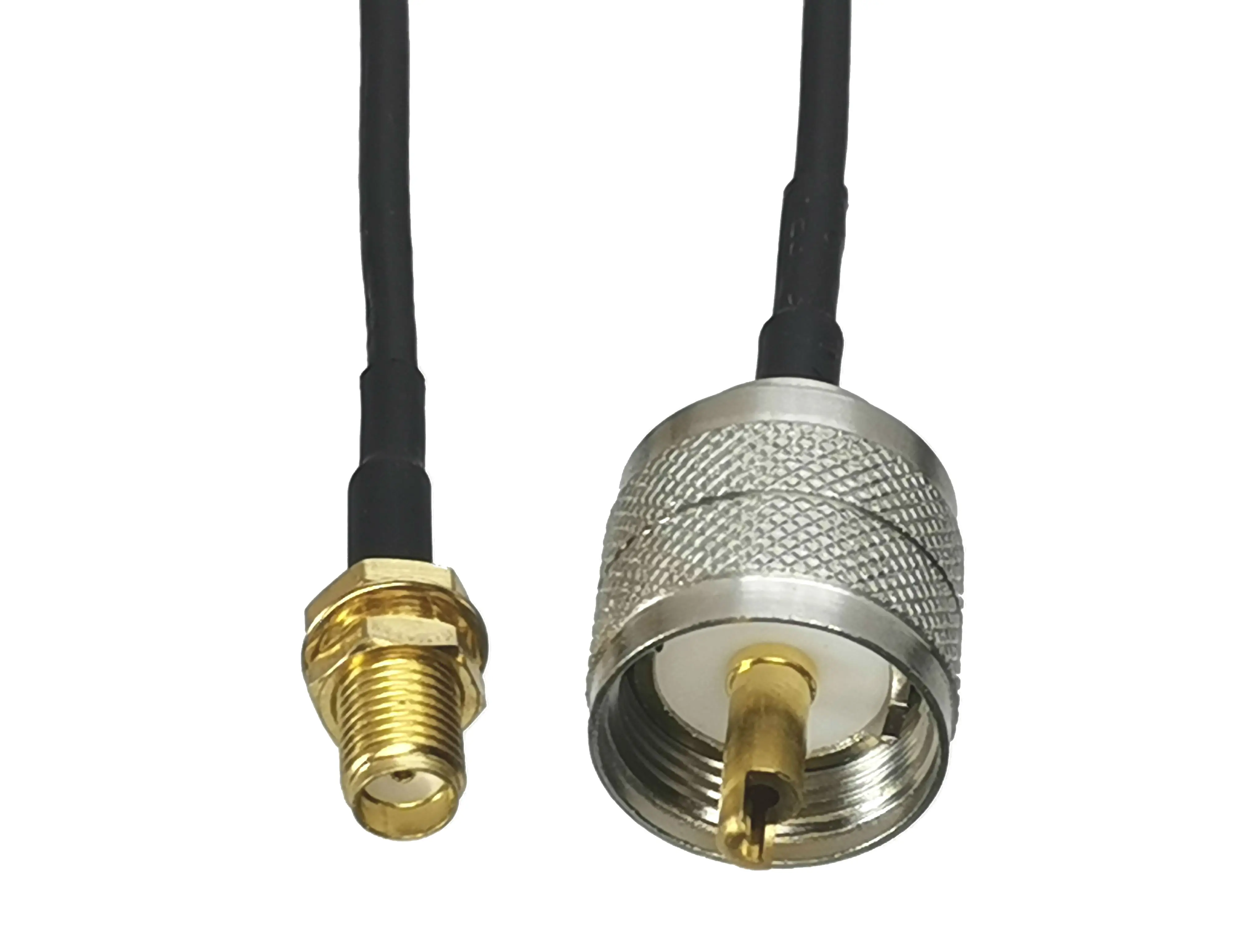 1pcs Rg174 Sma Female Jack Nut Bulkhead To Uhf Pl259 Male Plug Straight ...
