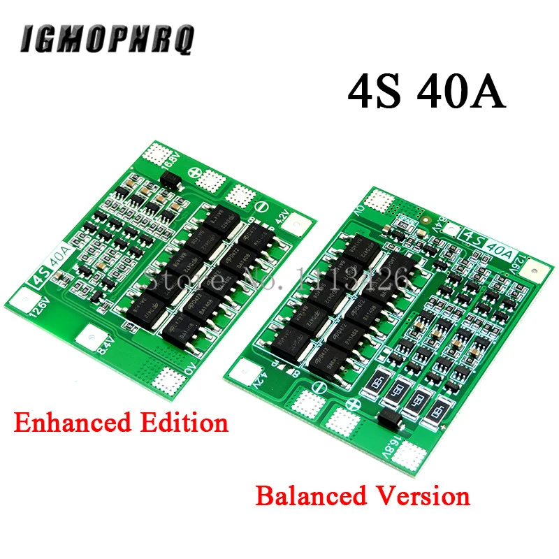 4S 40A Li-ion Lithium Battery 18650 Charger PCB BMS Protection Board ...