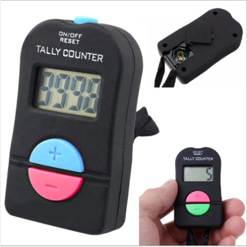 2-X-Digital-Tally-Counter-0-9999-Black-ABS-Tally-Counter-Electronic ...
