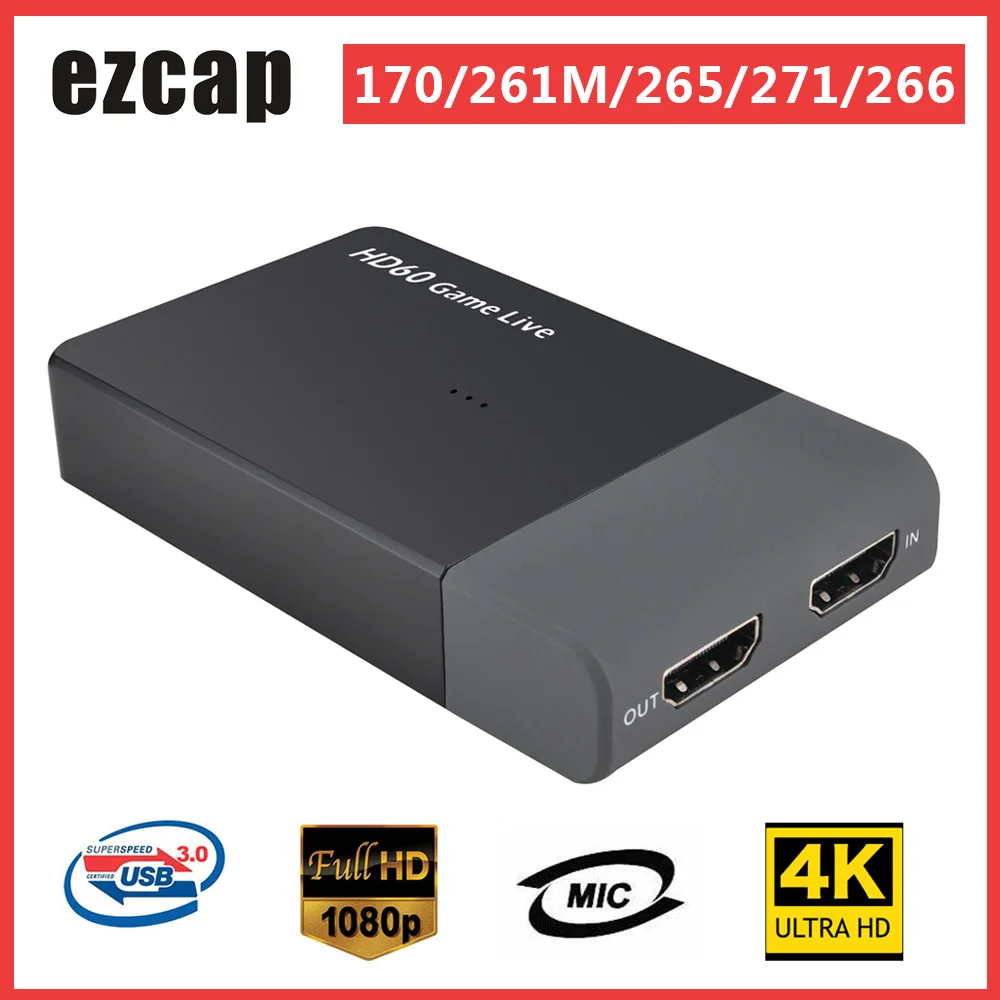 Ezcap170/261m/265/271/266 Hd Captura De Vídeo 1080p Jogo Streaming Ao ...