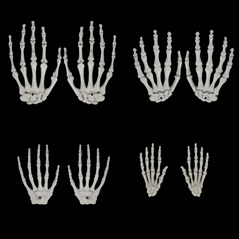 1 Pair Halloween Skeleton Hands Paw Skeleton Hand Bone Decoration for ...