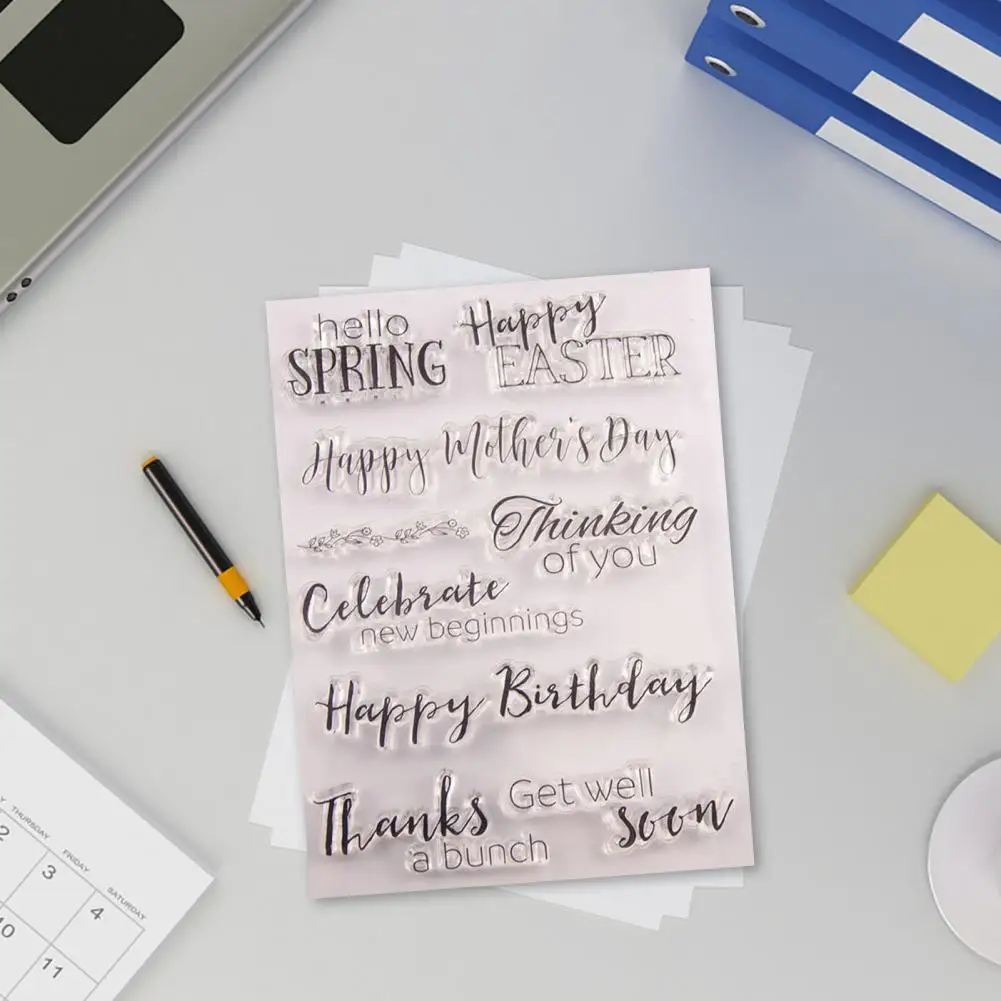 Letters Stamp TPR Transparent Stamps DIY Anti scratch Unique Effective ...