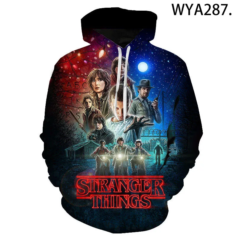 Sudadera con estampado 3D de stranger things para niño y niña, chaqueta ...