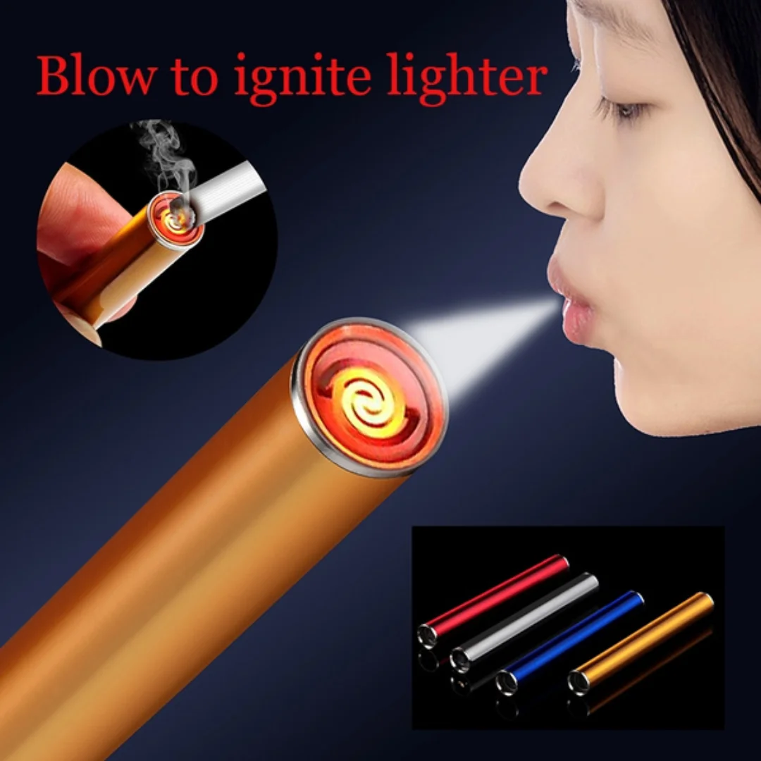 Blow to Ignite Electric USB Lighter, Cigarette Smoking Lighter ...