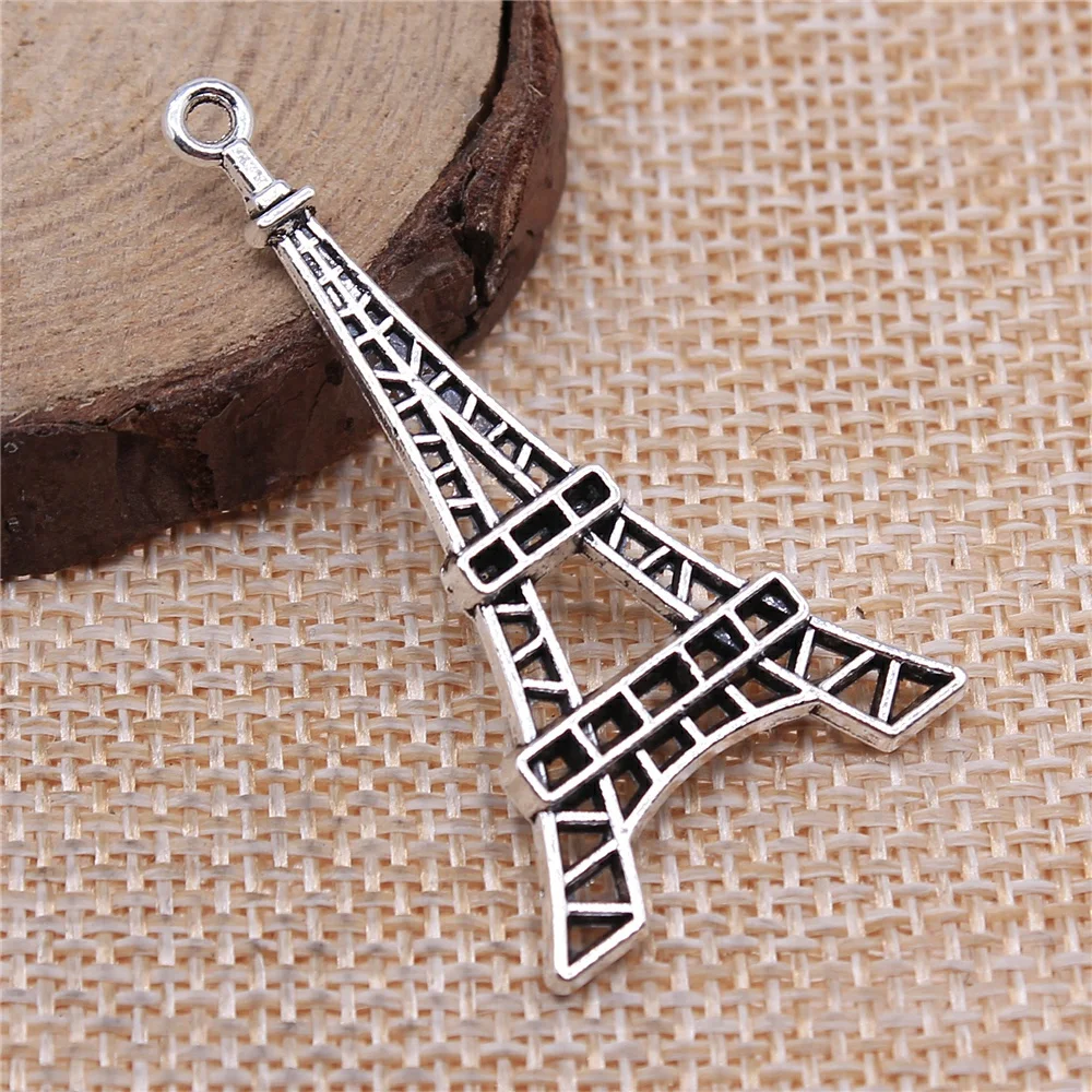 WYSIWYG 10pcs 44x24mm Eiffel Tower Charms DIY Jewelry Findings Antique ...