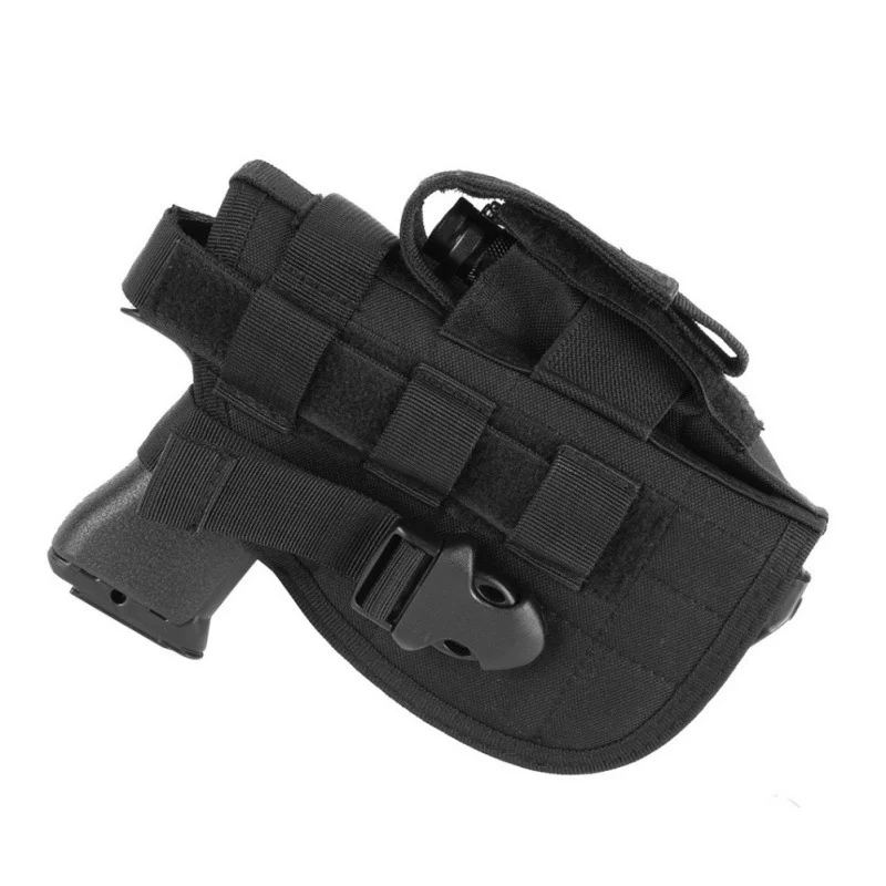 Tactical Quick Release Gun Holster With Mag Pouch Molle System Pistol ...
