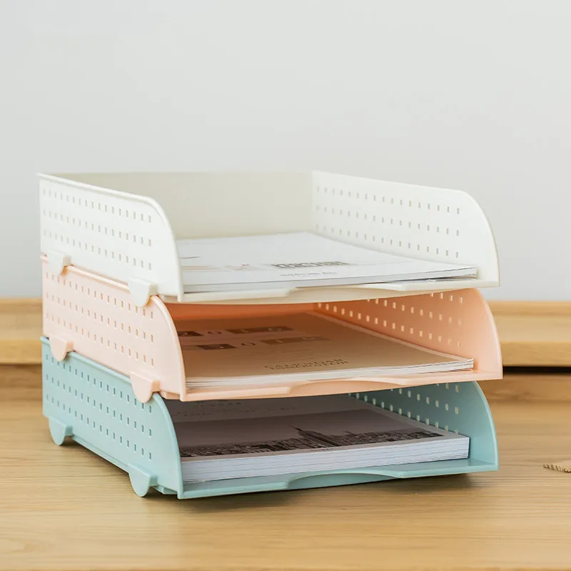 A4 Paper File Organizer Rack Plastic Document Paper Trays Magzine ...