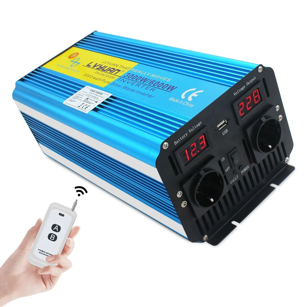 Wireless-Control-PURE-SINE-WAVE-INVERTER-3000W-6000W-DC12V-24V-to-AC ...