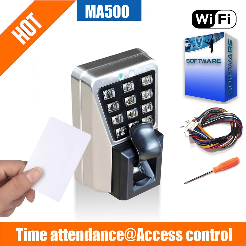 Ma500 Ip65 Waterproof Fingerprint Access Control And Time Attendance ...